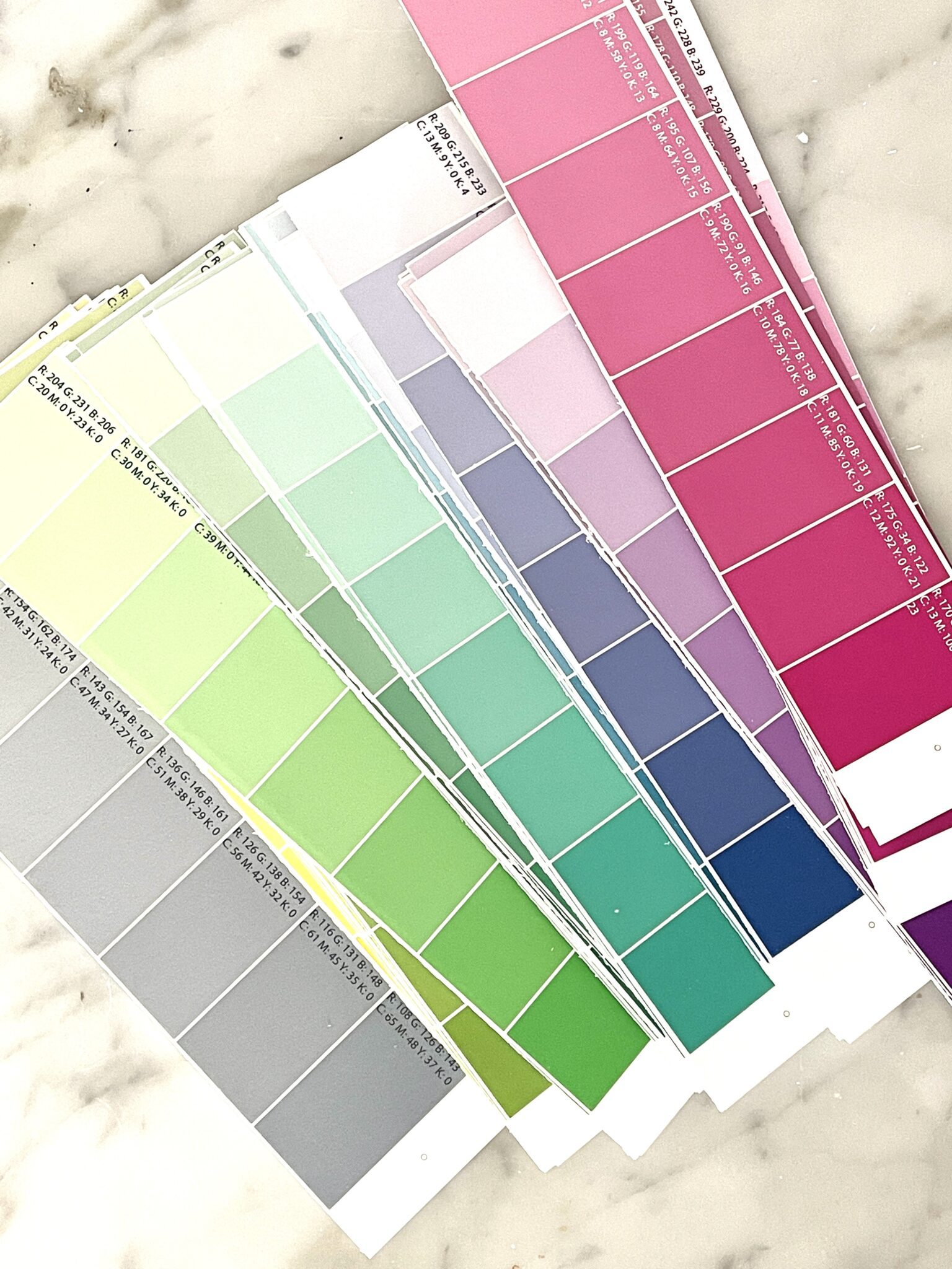 Printable CMYK Color Chart Printable - designbylaney.com