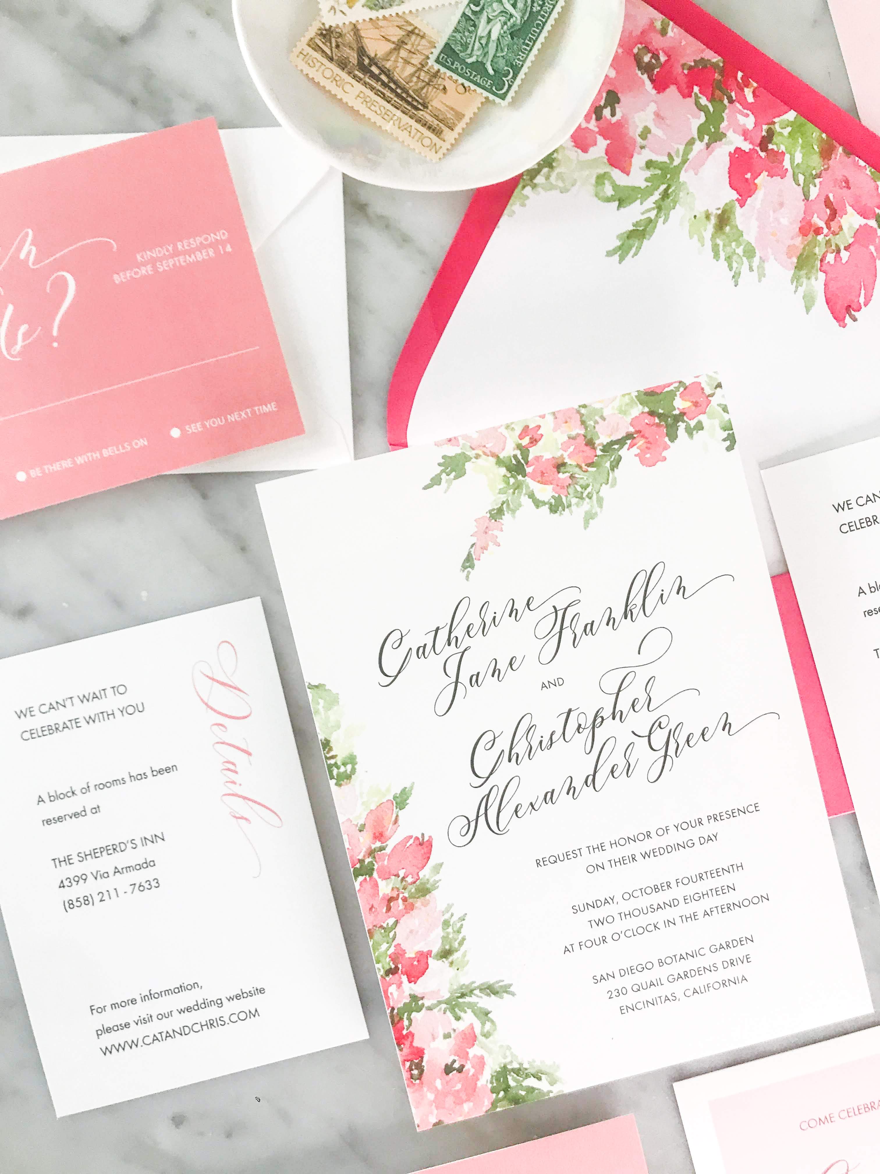 How to Mail Wedding Invitations - designbylaney.com